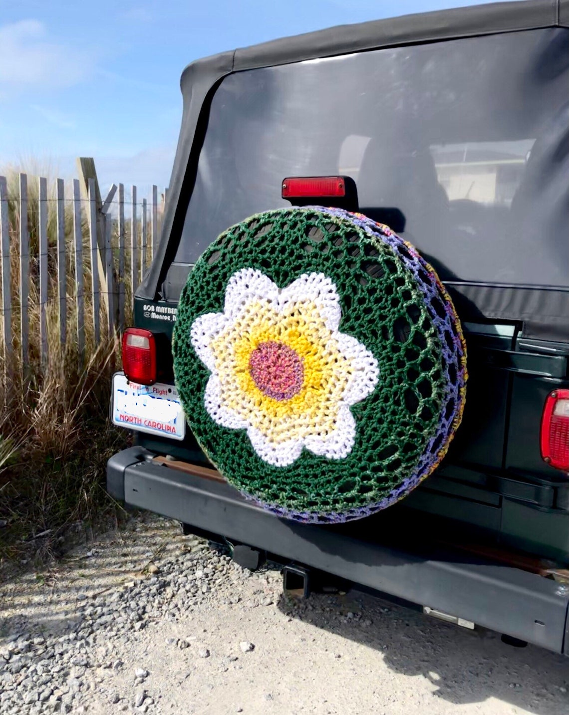 Crochet Spare Tire Cover for SUV, RV, Jeep, Samurai, Big and Small ...