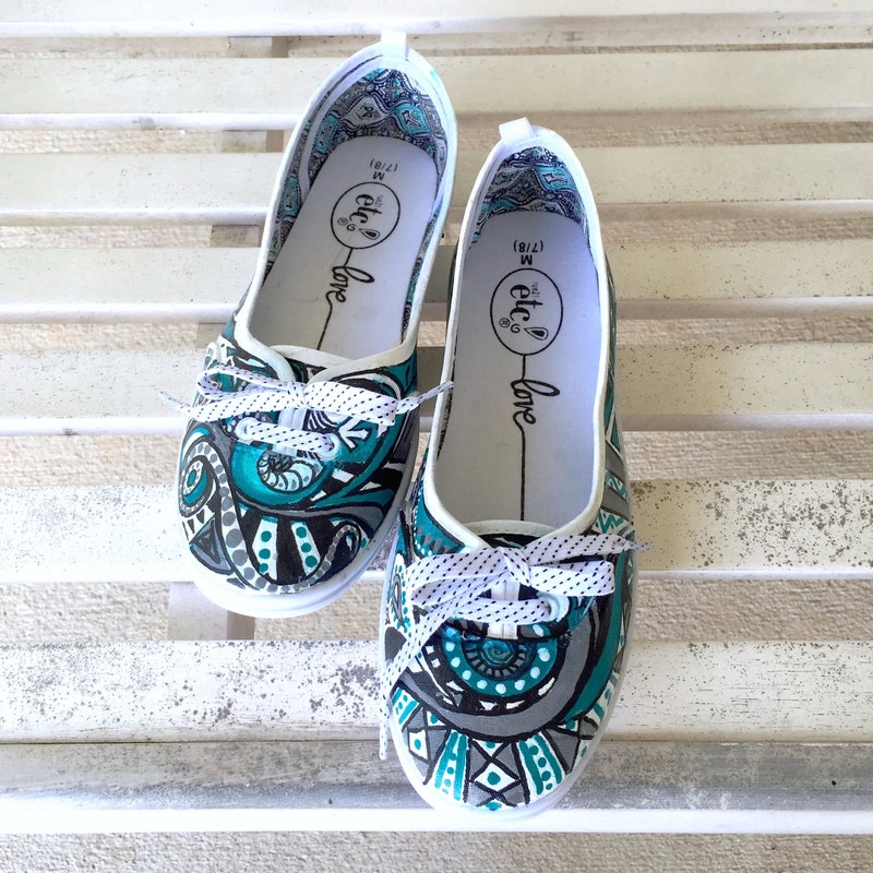 Zentangle Shoes - Etsy