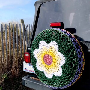 Crochet Spare Tire Cover for SUV, RV, Jeep, Samurai, Big and Small ...