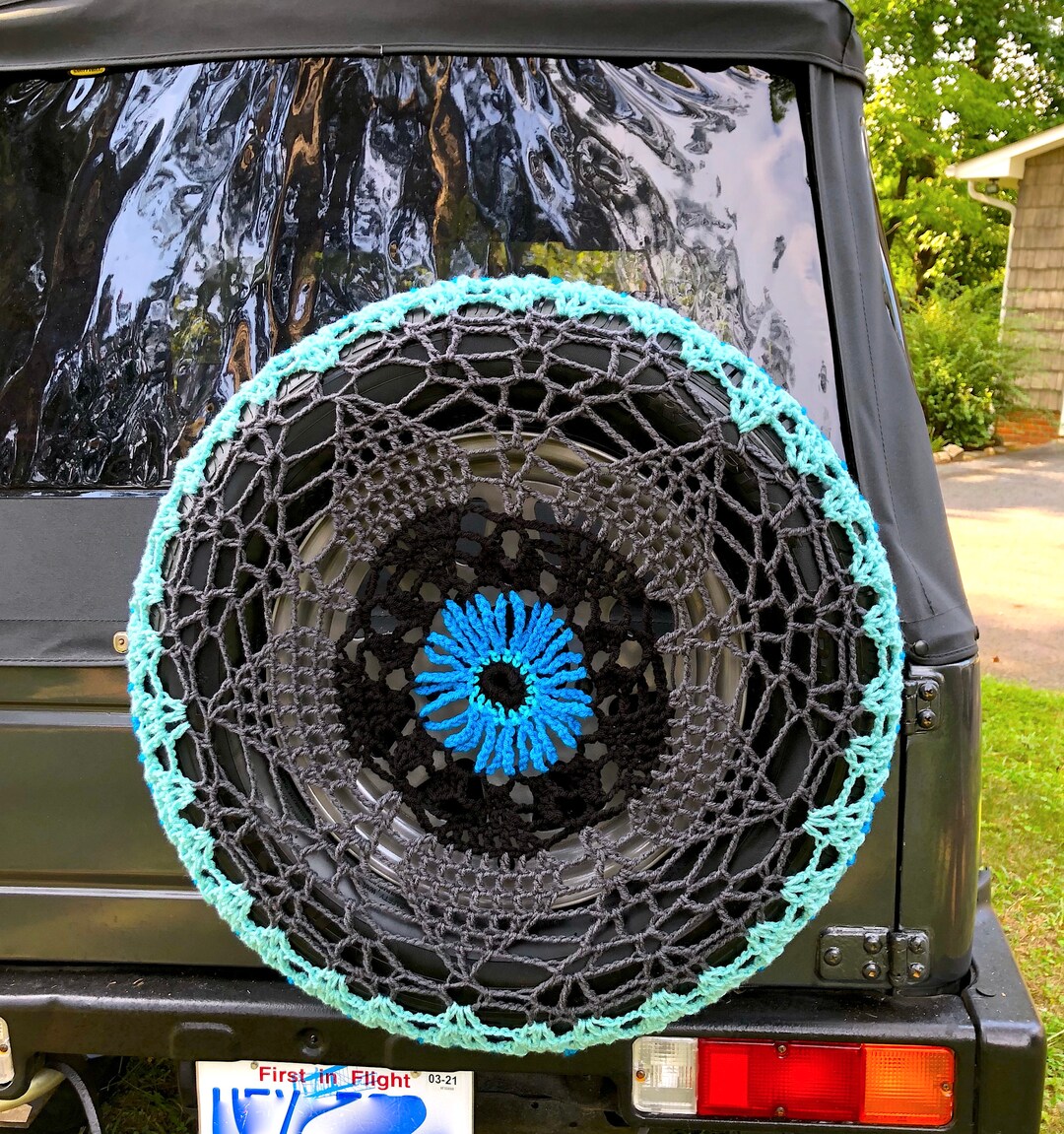 Crochet Spare Tire Cover for SUV RV Jeep Samurai Big and - Etsy