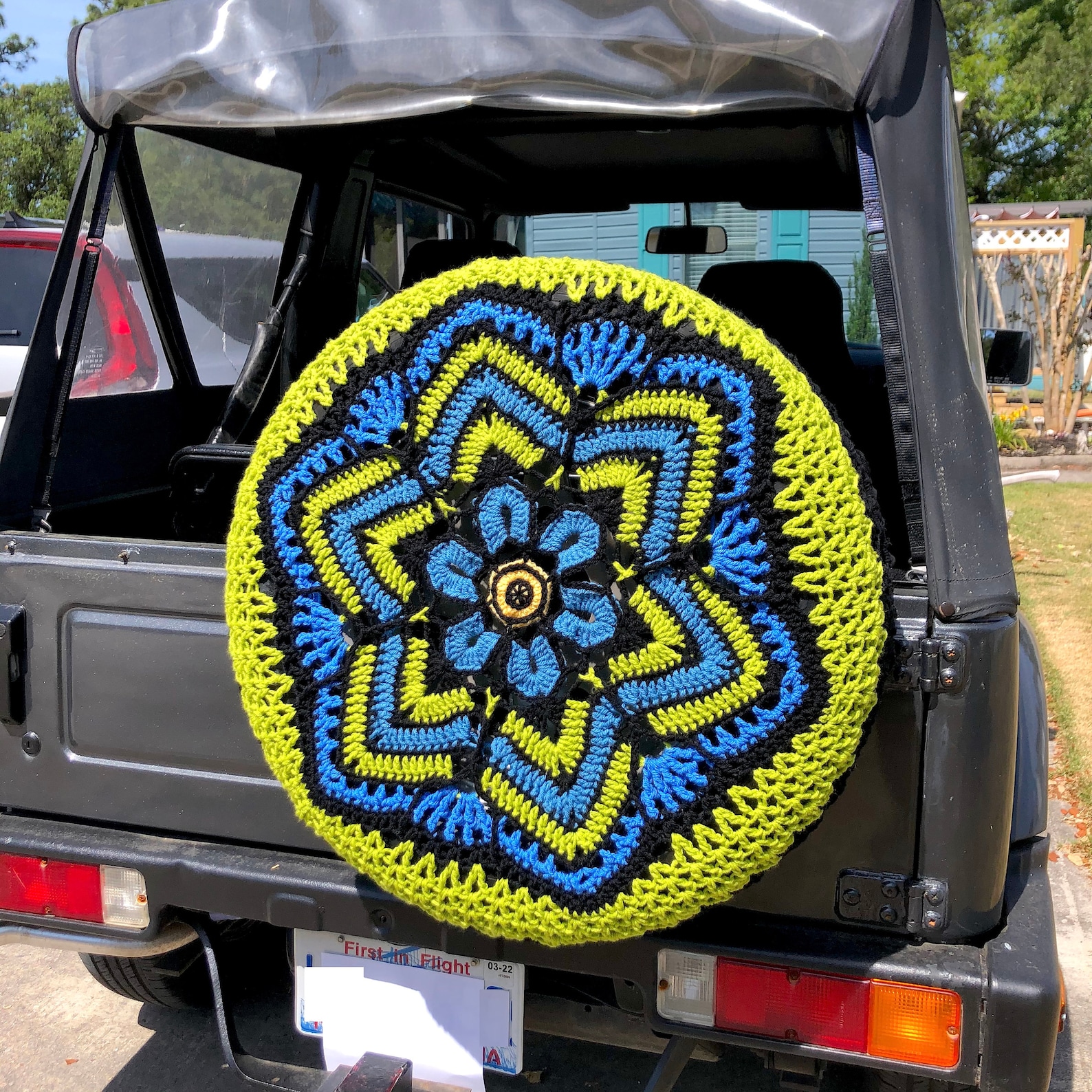 Crochet Spare Tire Cover for SUV RV Jeep Samurai Big and - Etsy