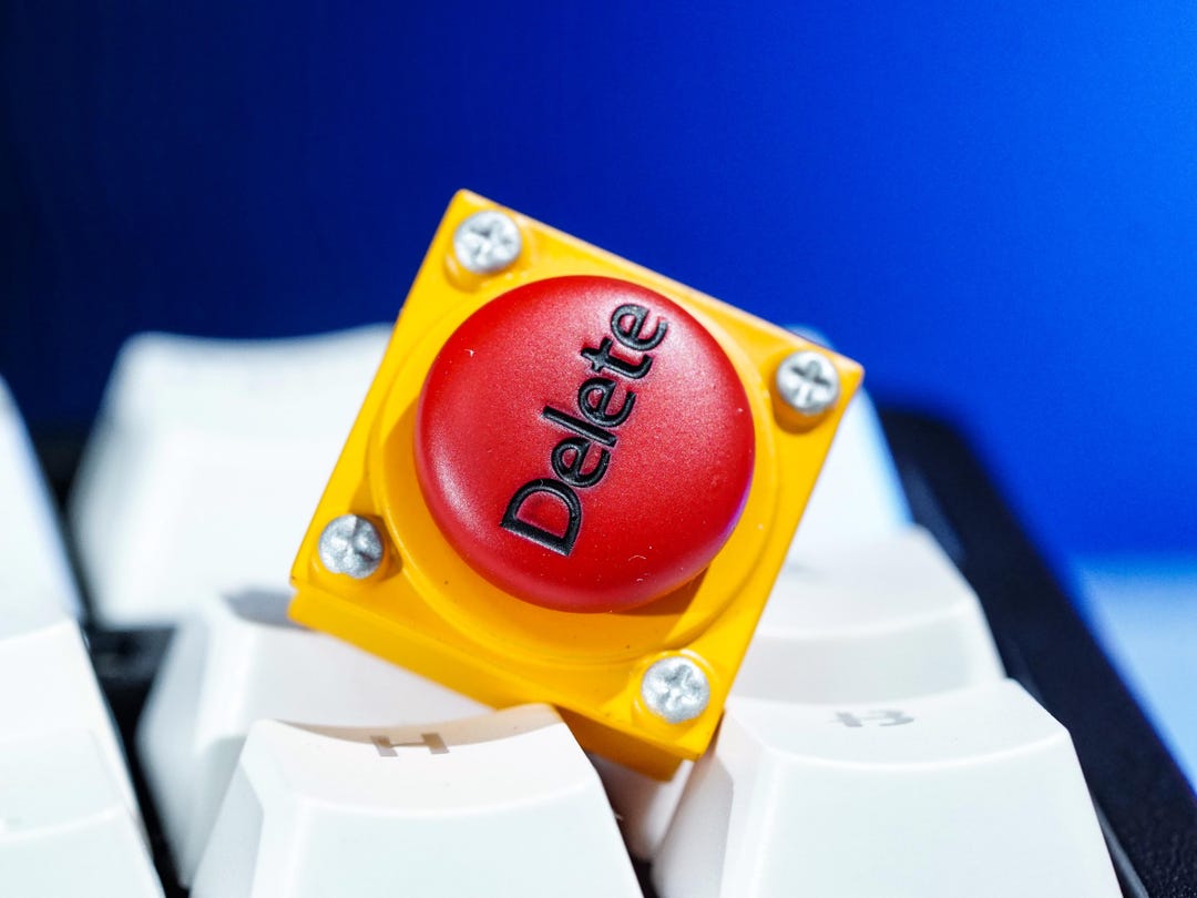 Delete Button Artisan Keycap, 3D Custom Resin Keycap for MX Cherry ...