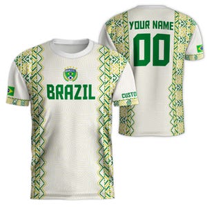 Personalized Brazil Soccer Jersey 2025, Custom Name Brazilian Soccer ...