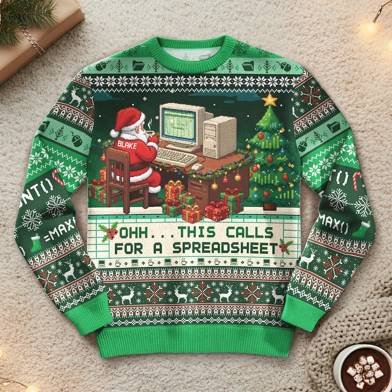 Excel Spreadsheet Sweater - Etsy