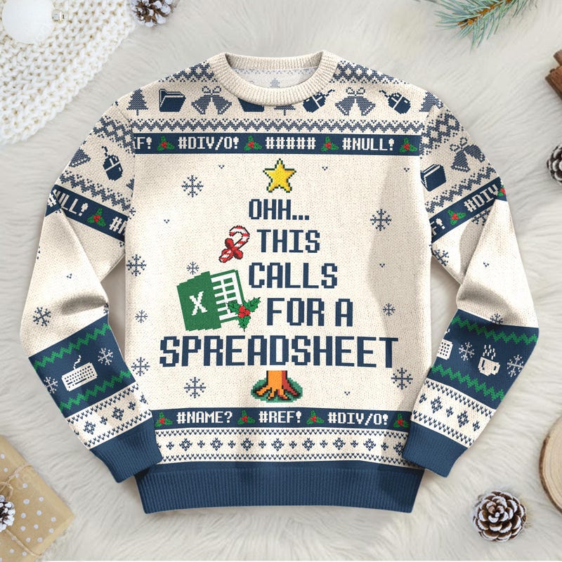 Excel Spreadsheet Jumper - Etsy