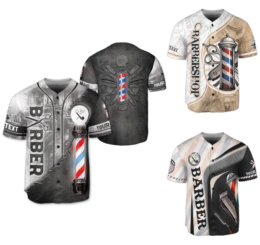 Barber Shirts for Men, Barber Baseball Jersey, Barber Jackets for Men ...