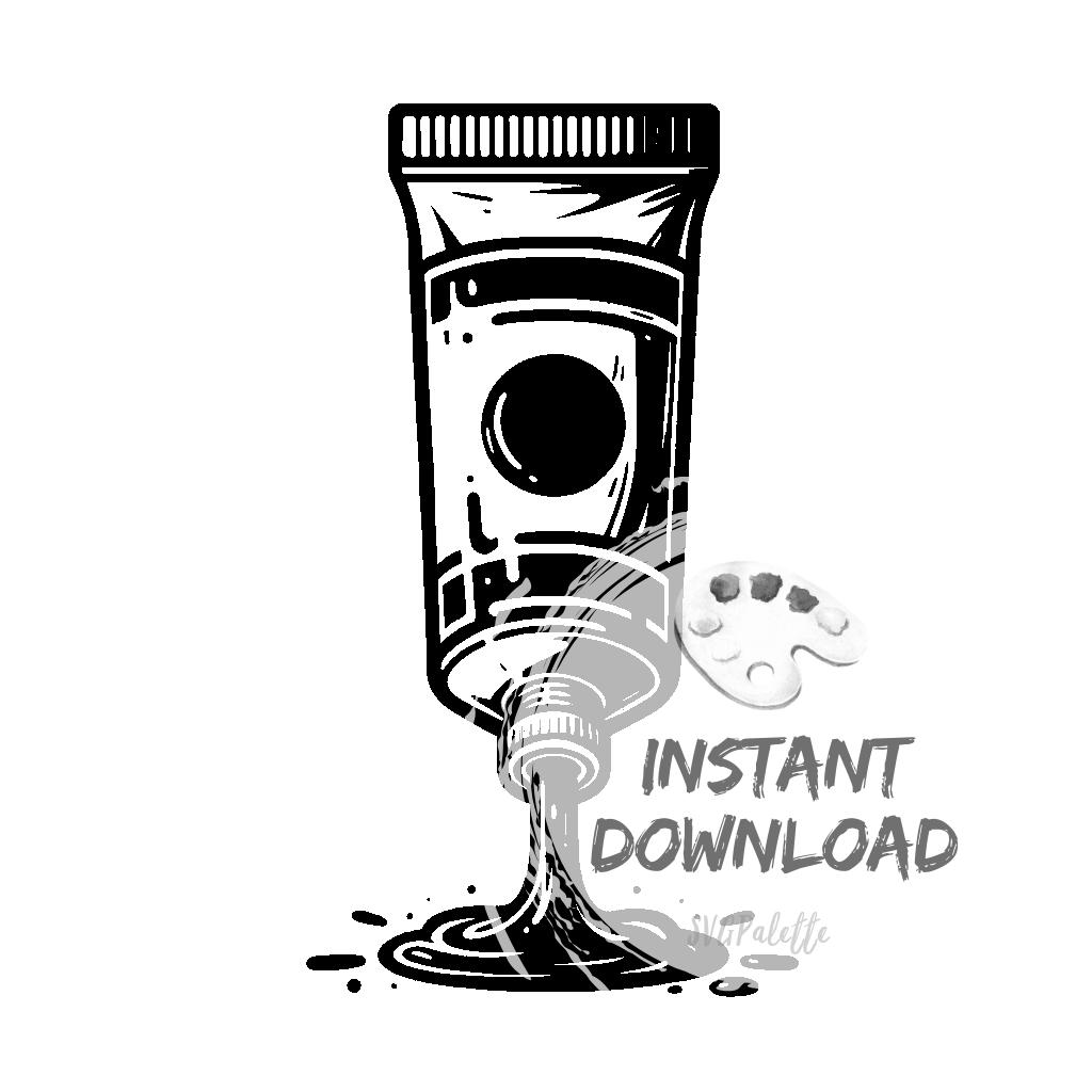 Dripping Paint Tube SVG Bundle - Etsy