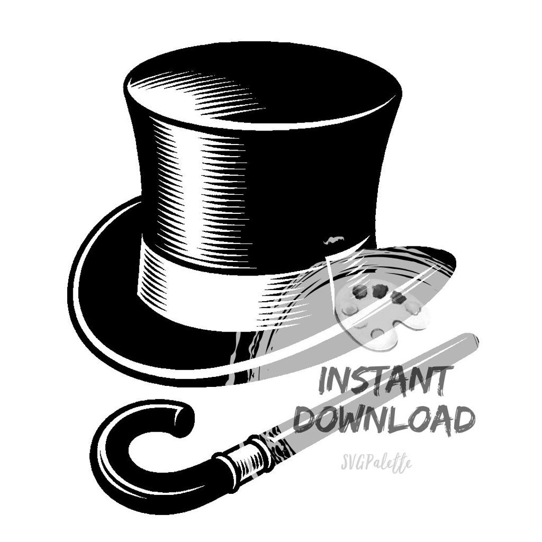 Top Hat and Cane SVG Bundle - Etsy