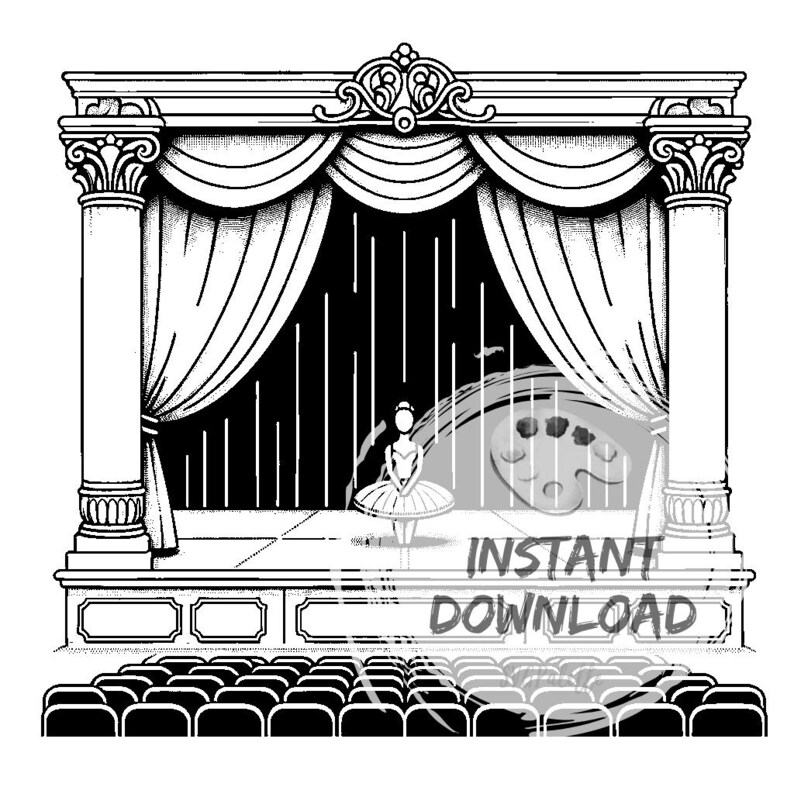 Ballet Stage and Curtain SVG Bundle - Etsy