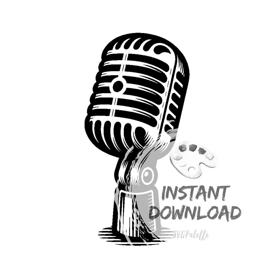 Handheld Microphone SVG Bundle - Etsy
