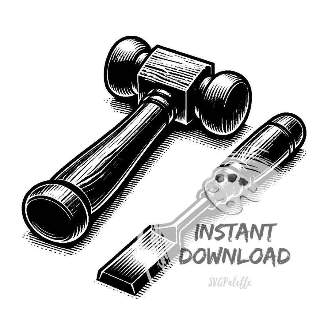 Miniature Mallet and Chisel Duo SVG Bundle - Etsy