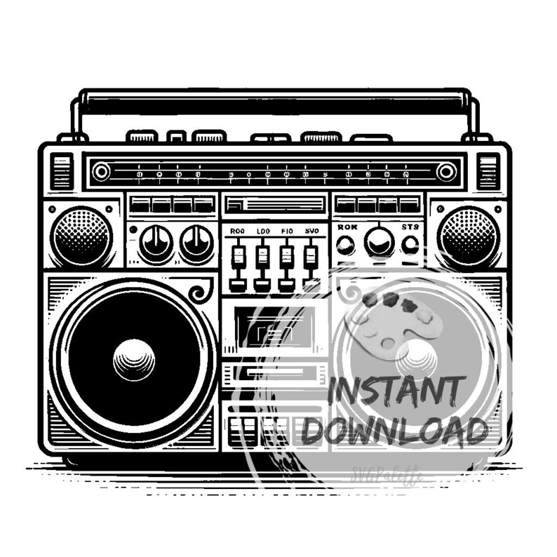 Vintage Boombox SVG Bundle - Etsy