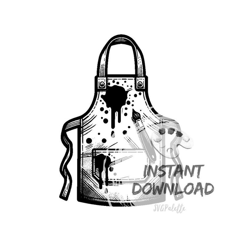 Apron With Paint Stains SVG Bundle - Etsy