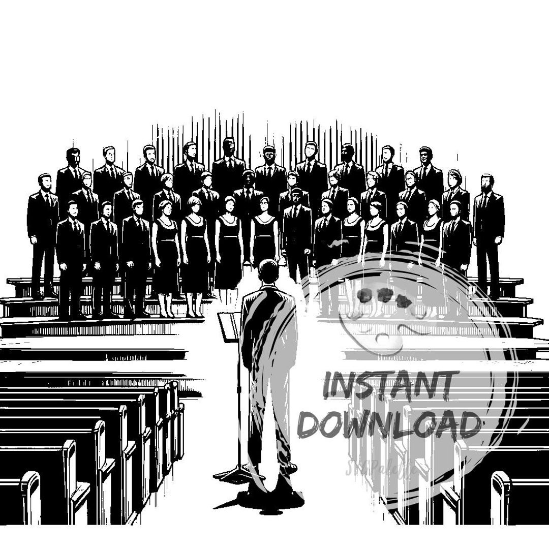 Choir Standing on Risers SVG Bundle - Etsy