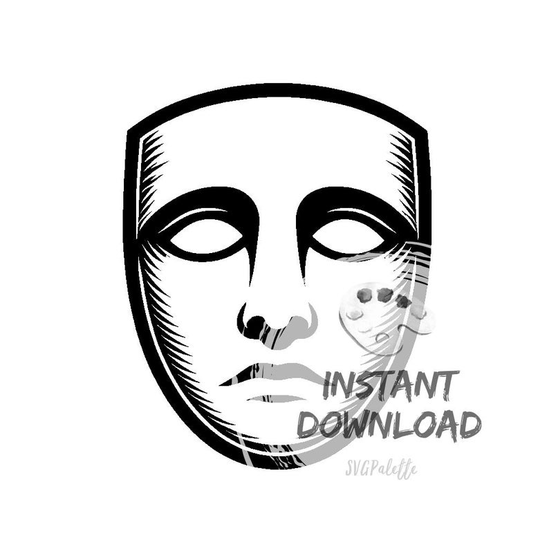 Tragedy Mask SVG Bundle - Etsy