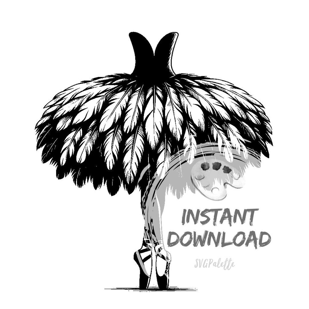 Feathered Tutu SVG Bundle - Etsy