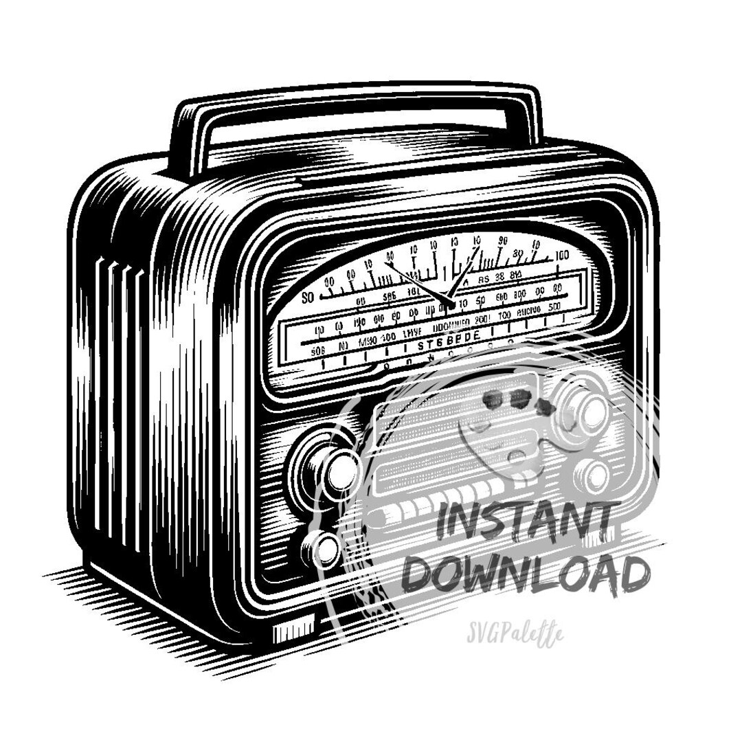 Antique Wooden Radio SVG Bundle - Etsy