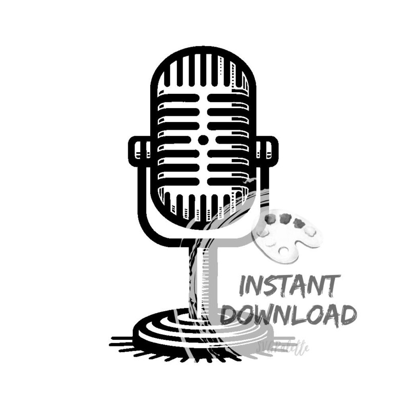 Microphone With Stand SVG Bundle - Etsy