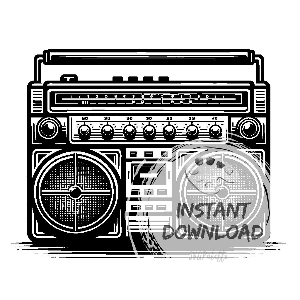 Vintage Boombox SVG Bundle - Etsy