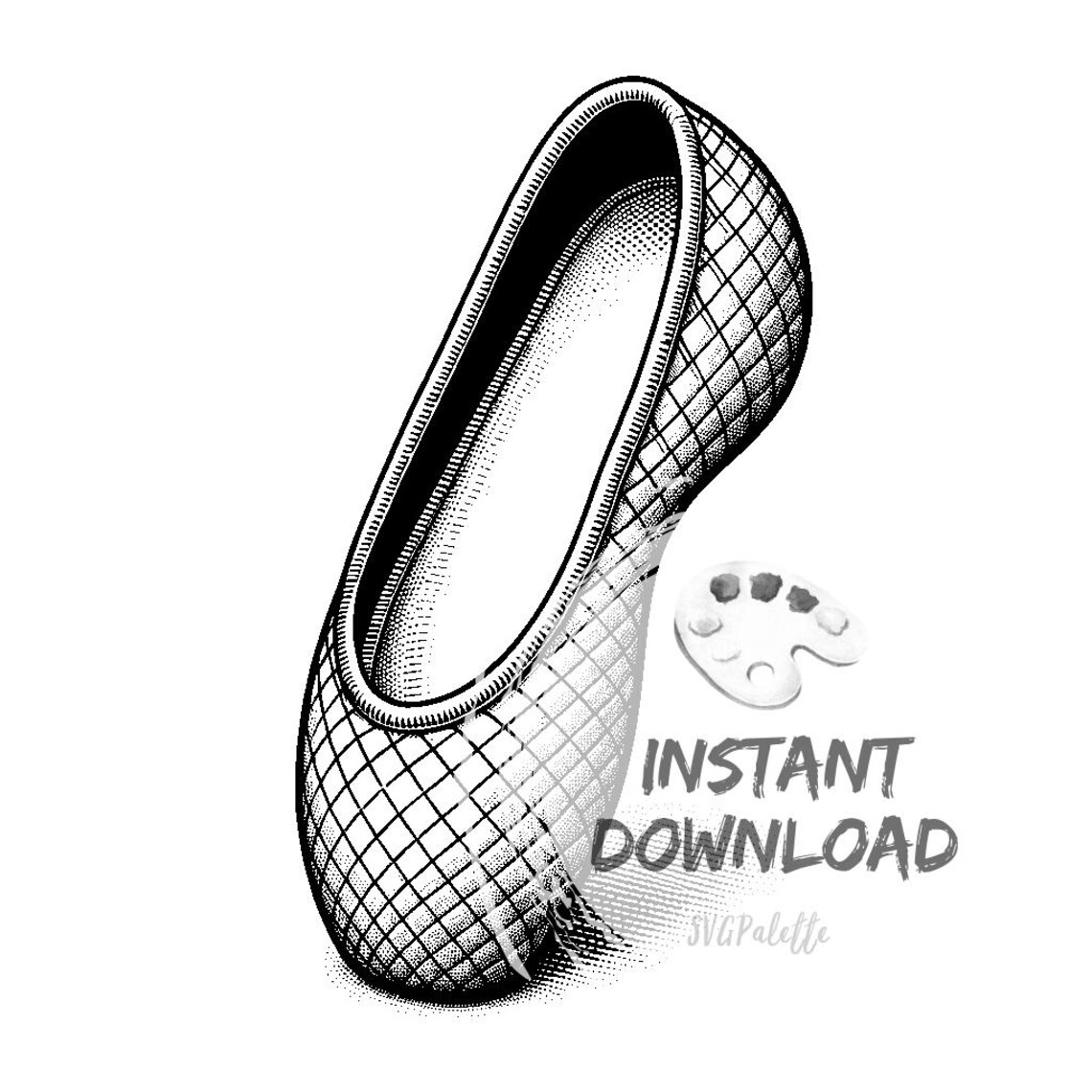 Soft Ballet Slipper Pattern SVG Bundle - Etsy