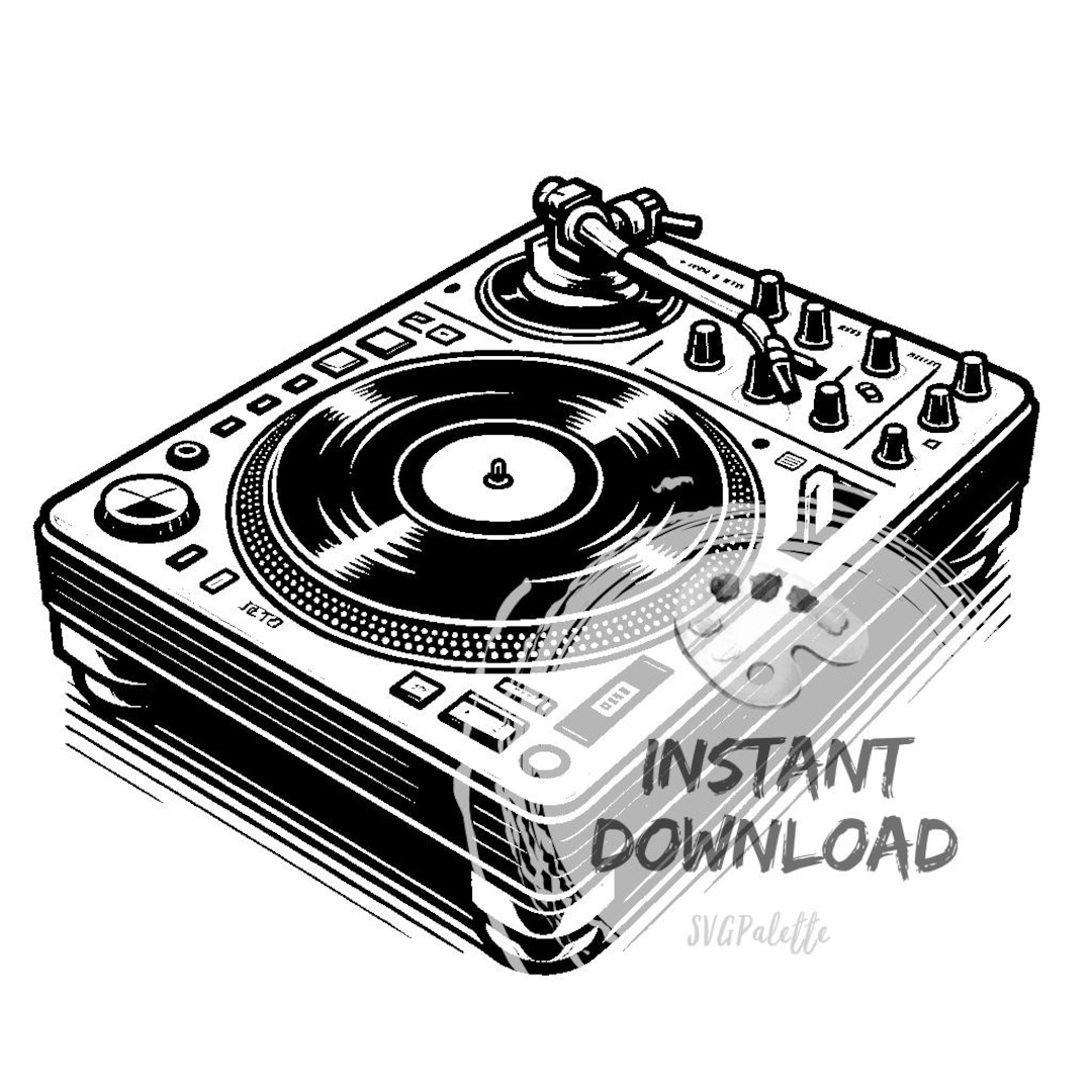 DJ Turntables SVG Bundle - Etsy