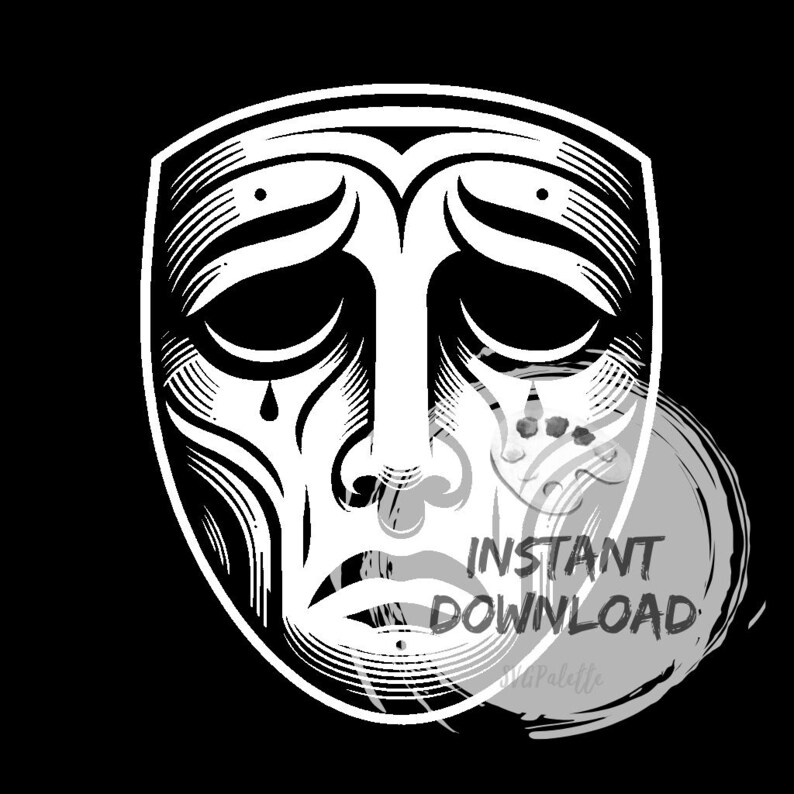 Tragedy Mask SVG Bundle - Etsy