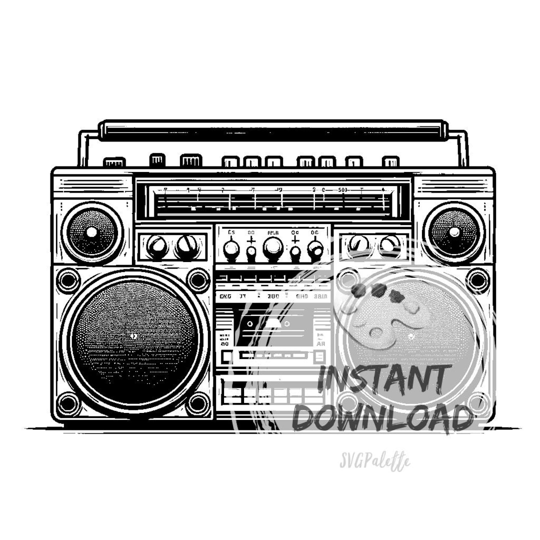 Vintage Boombox SVG Bundle - Etsy
