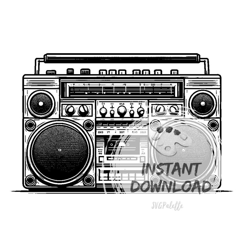 Vintage Boombox SVG Bundle - Etsy