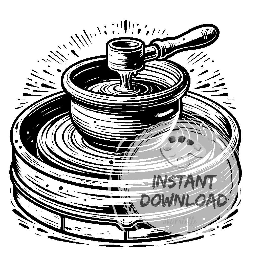 Pottery Wheel in Motion SVG Bundle - Etsy