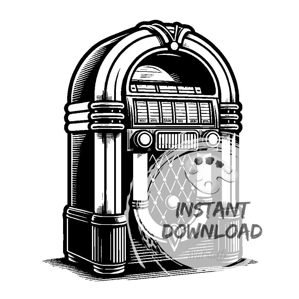 Retro Jukebox SVG Bundle - Etsy