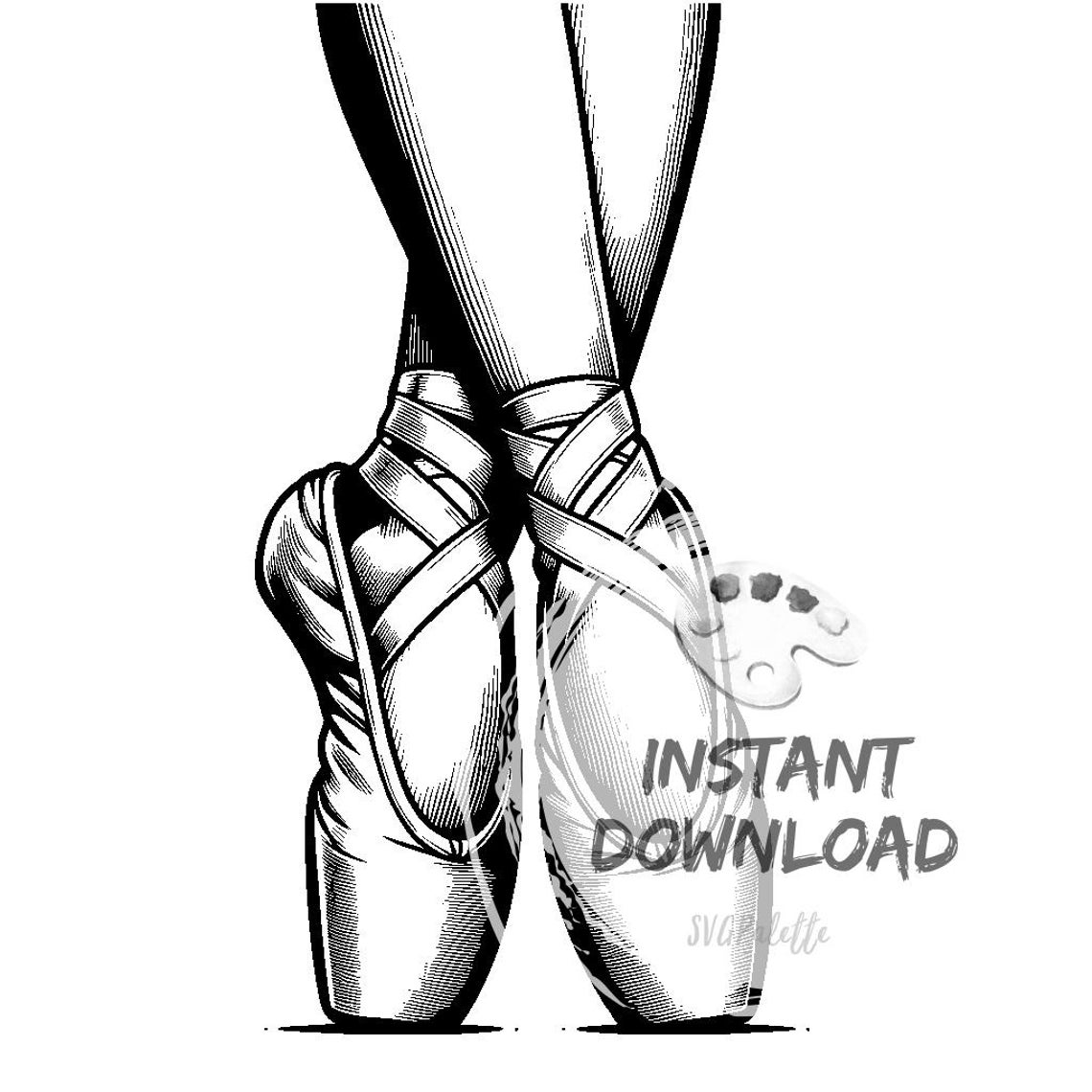 Ballet Slippers SVG Bundle - Etsy