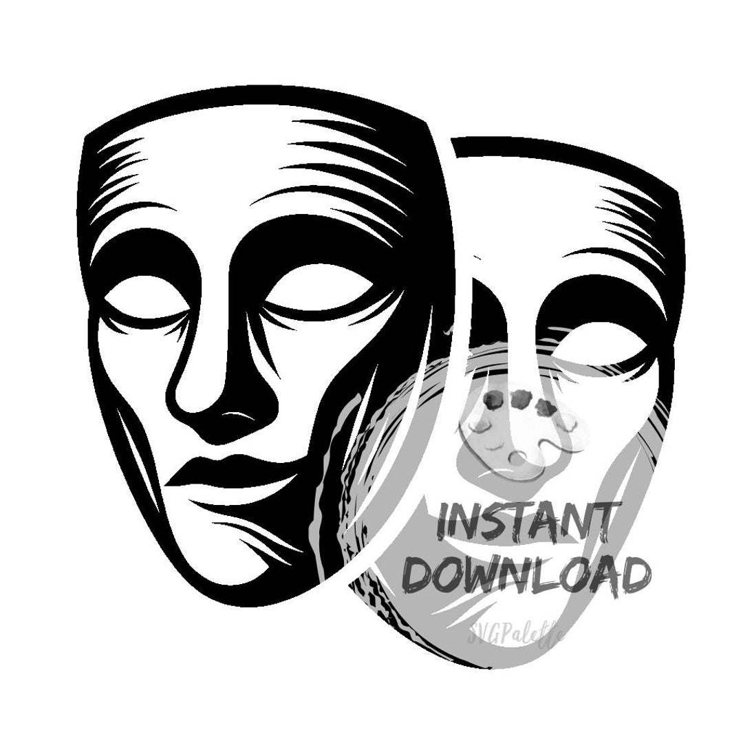 Theater Masks SVG Bundle - Etsy
