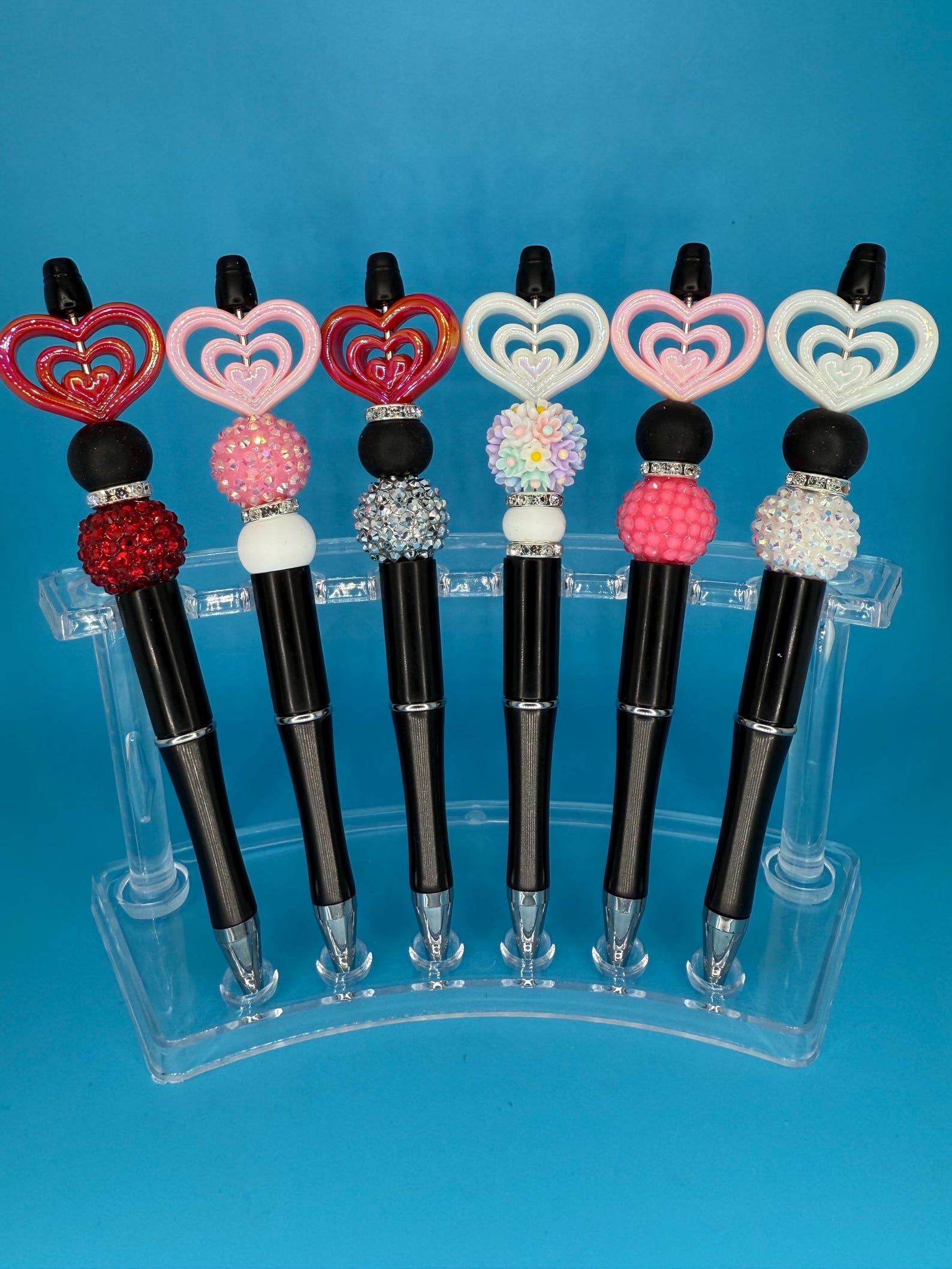 Beaded Heart Ballpoint Pens - Etsy