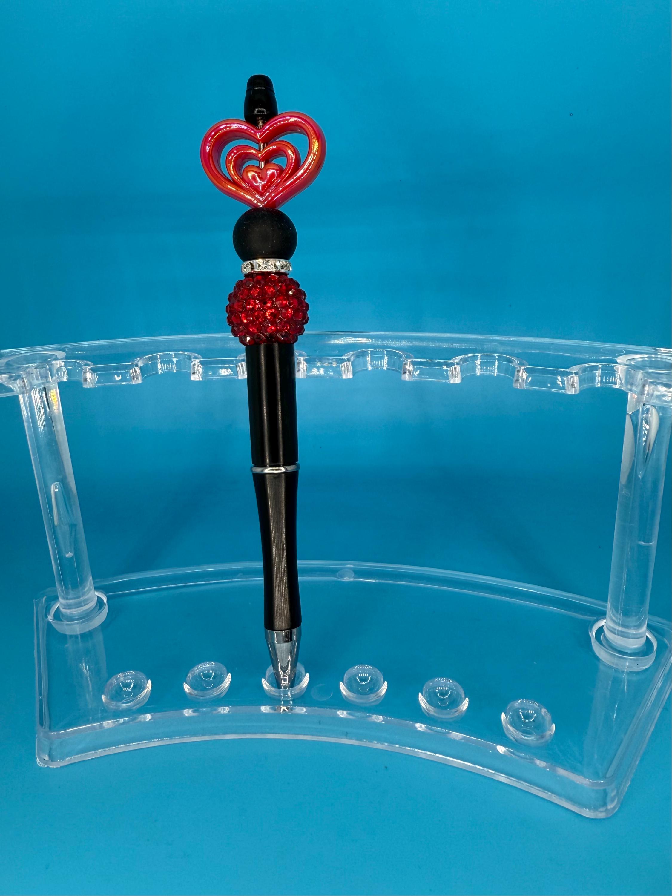 Beaded Heart Ballpoint Pens - Etsy