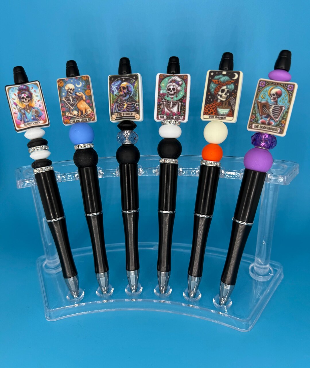 Beaded Skeleton Ballpoint Pens - Etsy