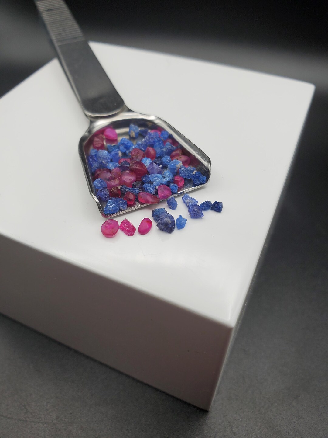 Blue Cobalt Spinel & Pink Octahedral/ River Tumbled Spinel Gems From ...