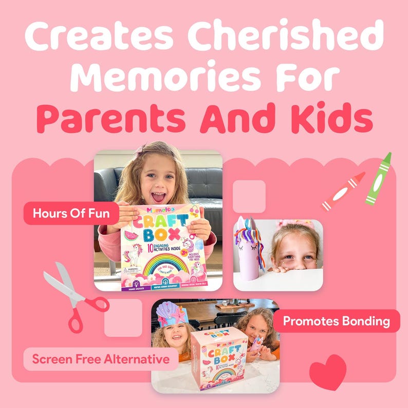 Craft Box 10 Simple and Fun Unicorn, Mermaid Arts and Crafts for Kids ...