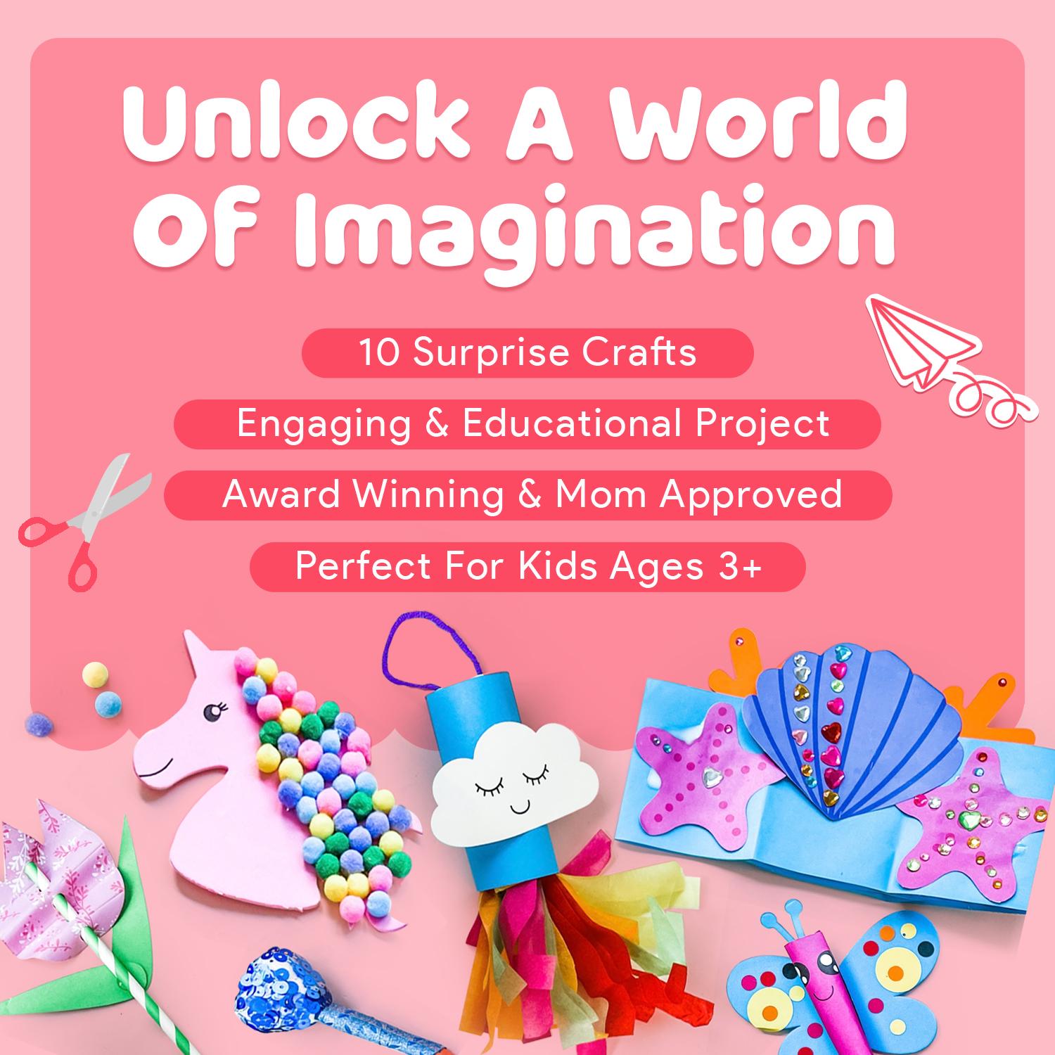 Craft Box 10 Simple and Fun Unicorn, Mermaid Arts and Crafts for Kids ...