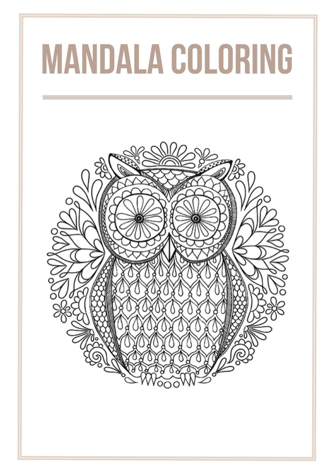 Mandala Coloring Worksheet, Coloring Workbook, Kids Coloring, Adult ...