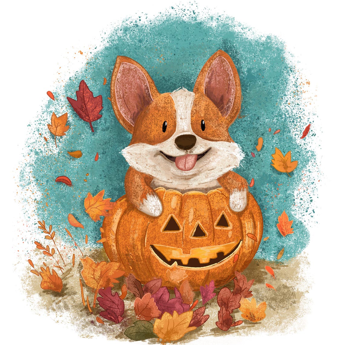 Halloween Corgi Pumpkin Pack: Vector, PNG & PDF - Commercial Use ...