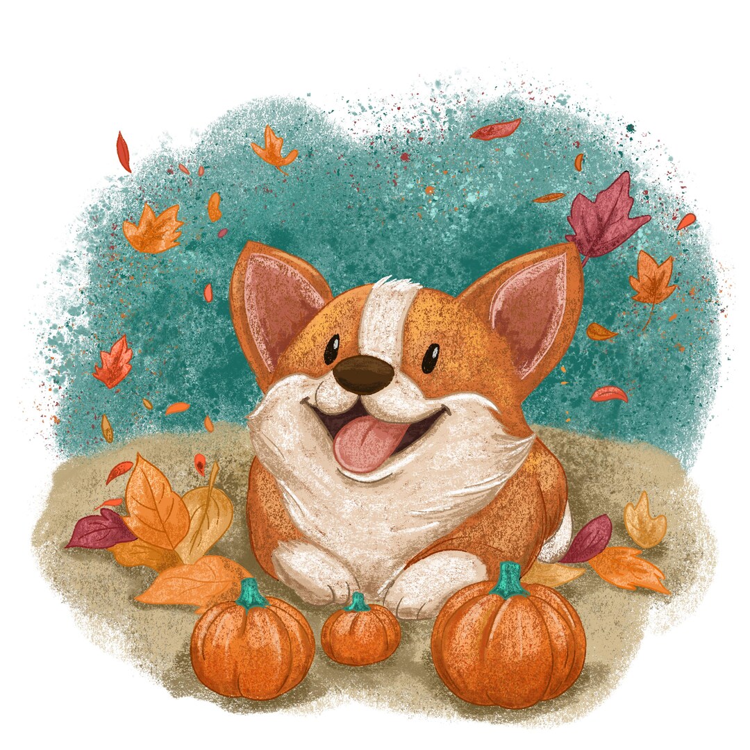 Corgi Autumn Bundle: Vector, PNG & PDF - Commercial Use - Fall Decor ...
