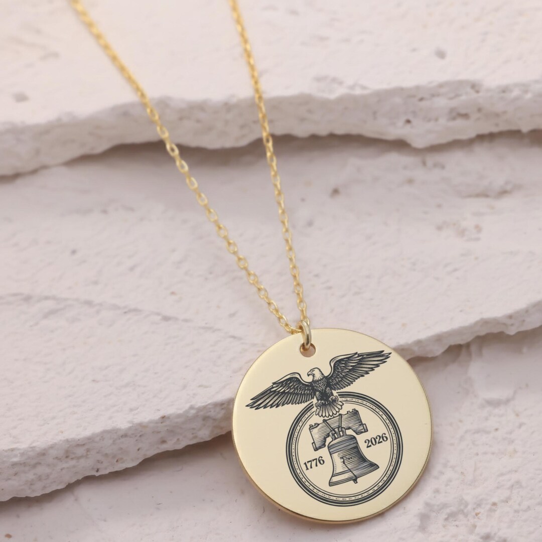 250 Years Freedom Necklace, America 250 Jewelry, Patriotic Pendant, USA ...