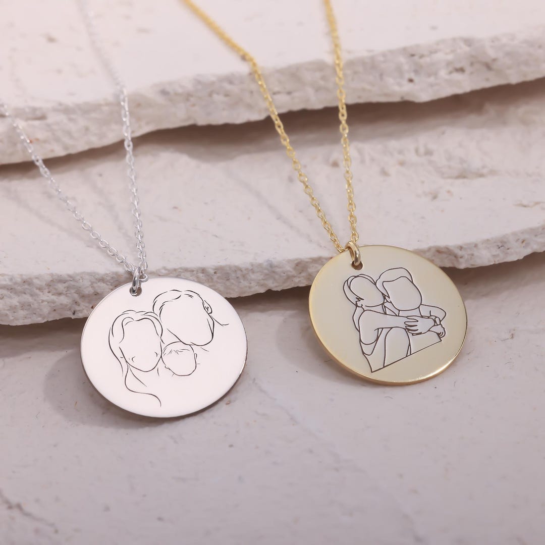 Personalized Photo Necklace, Custom Engraved Necklace, Unique Jewelry ...