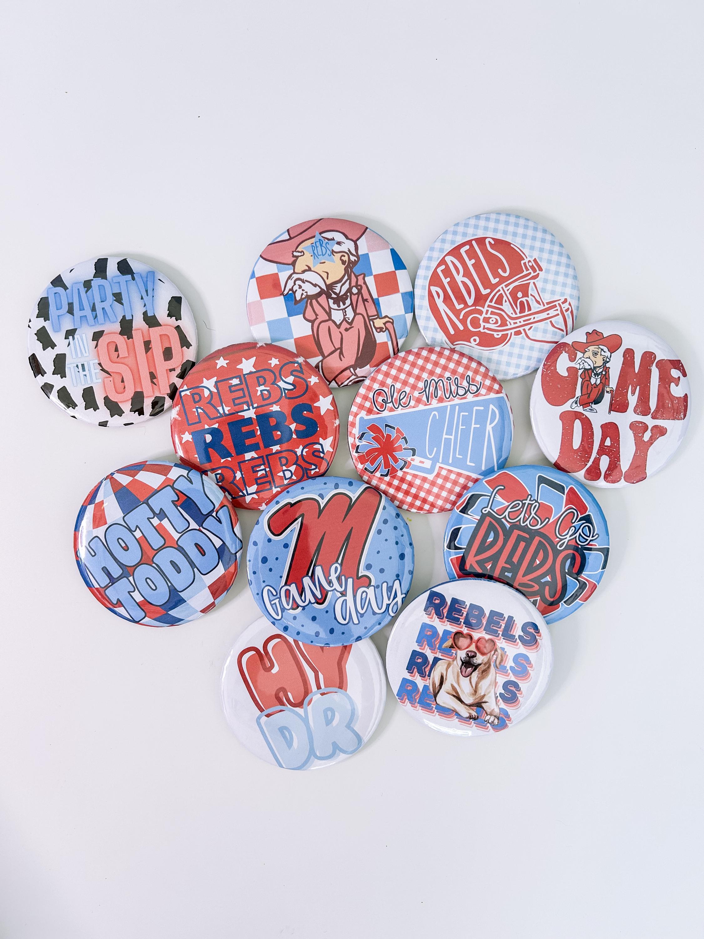 Olemiss// University of Mississippi GAMEDAY BUTTONS - Etsy