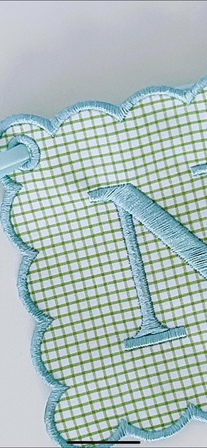 Custom Baby Name Banner, Scallopped Bow Name Banner, Embroidered Baby ...