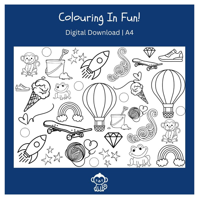 Colouring in | Colour in Sheet | Digital Download | Colouring Page ...