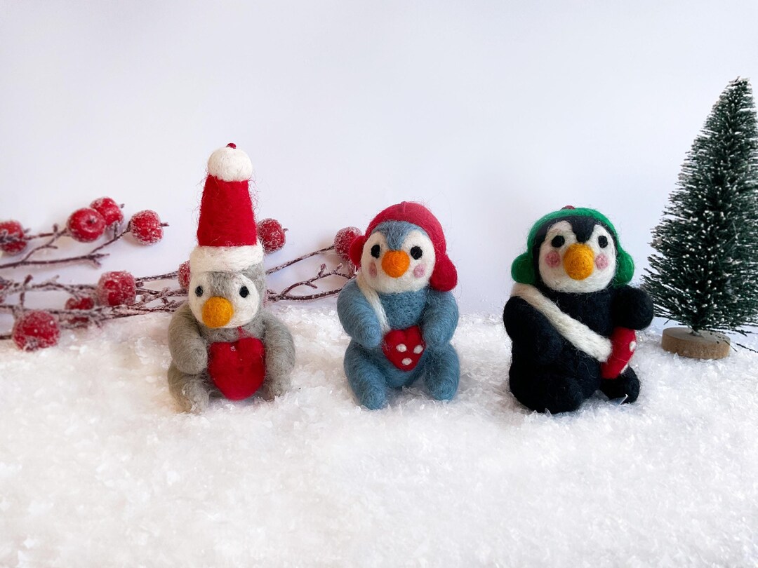 Penguin Christmas Ornaments | Handmade Felt Penguins | Holiday Tree ...