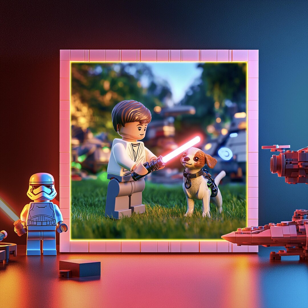 Digital Custom Lego Pet Portraits, Custom Dark Side Pet Portraits ...