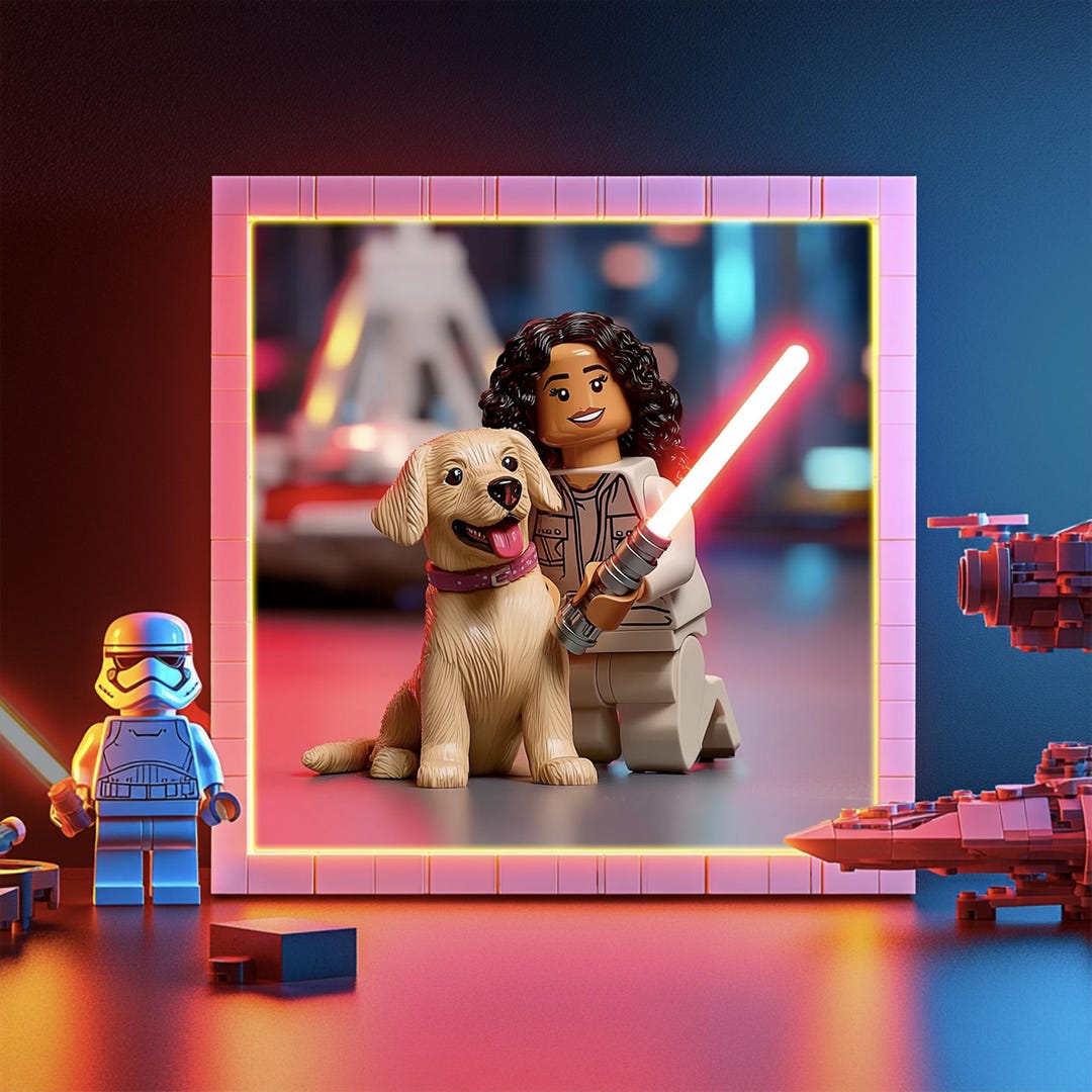 Custom Lego Pet Portraits, Custom Dark Side Pet Portraits, Custom Star ...