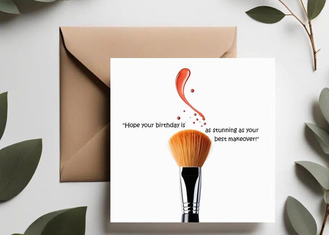 Make-up Artist Card | Birthday Card for Make up Lover | Beauty Makeover ...